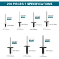 Black Rivets Pop Rivets Assortment Kit, Aluminum Rivets Assorted Blind ...