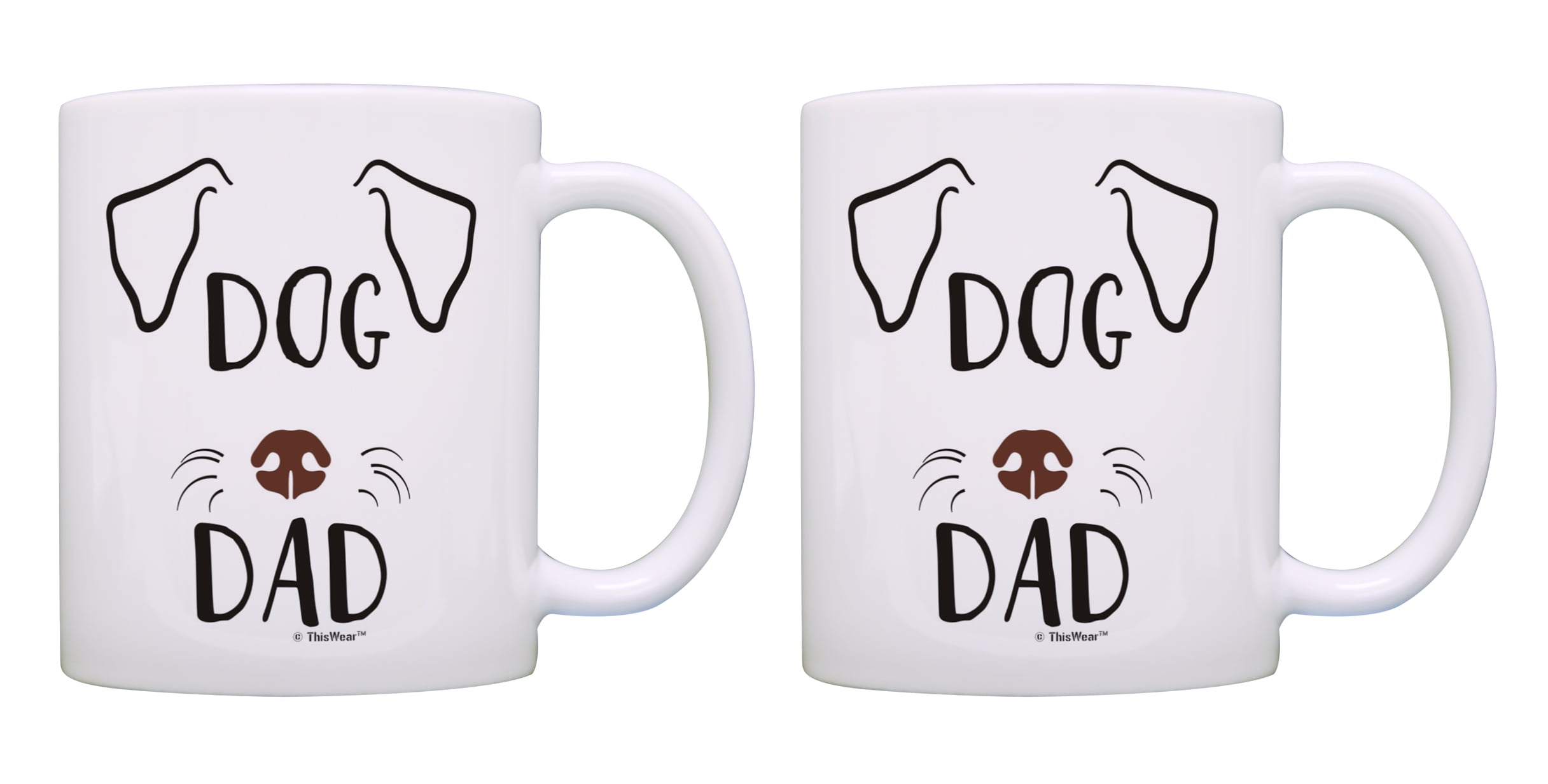 ThisWear Dog Dad Mugs Mug Ideas Dog Mugs Set Pet Mug Dog Mug Set 2 Pack ...