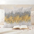 Outdoor Waterproof Pillow Covers Abstract Yellow Grey Graffiti Throw ...
