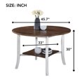 30-Inch High Round Table with Shelf | Spacious and Inviting Design | Rustic Aesthetic Appeal ...