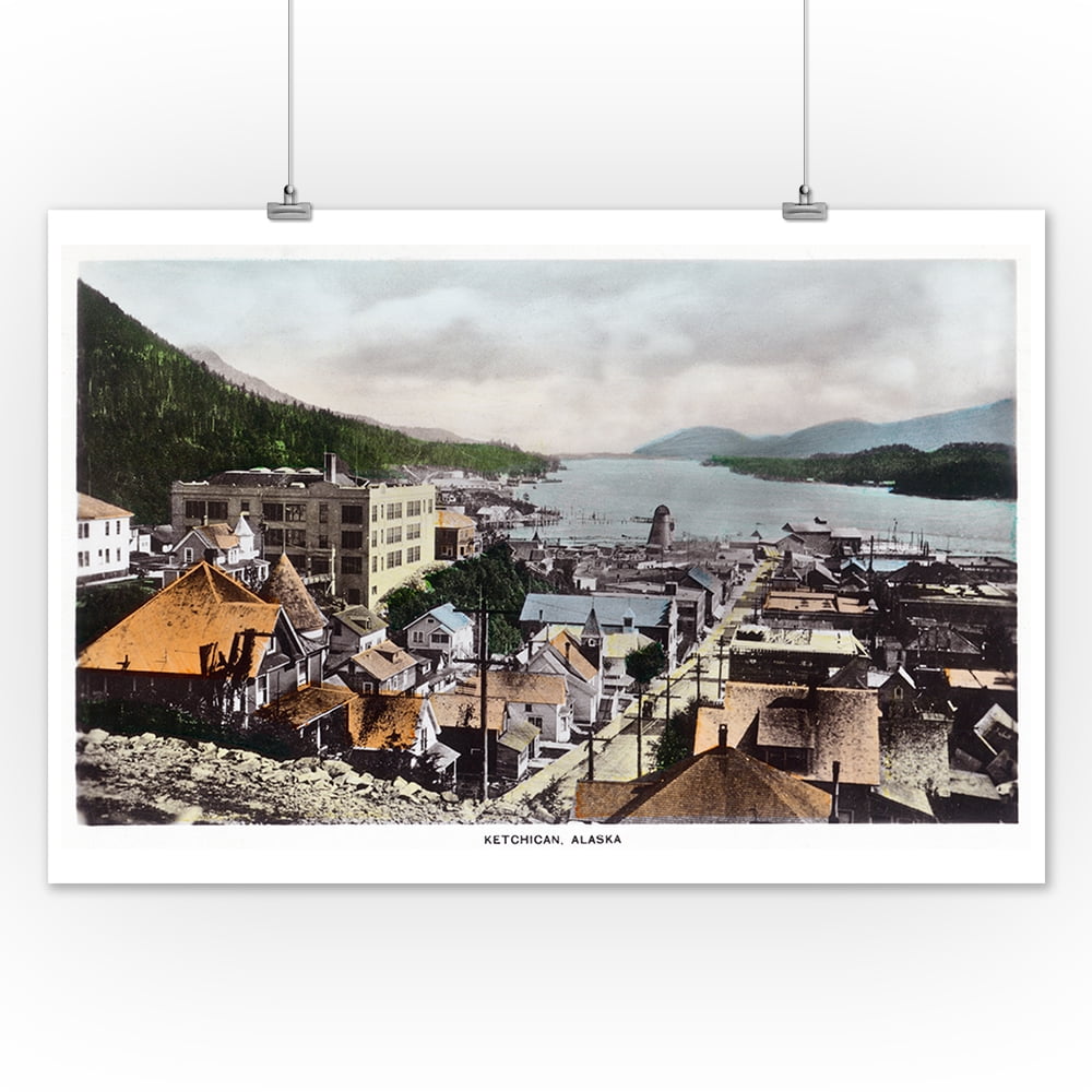 Ketchikan, Alaska - View of the Bay from the City (12x18 Art Print ...