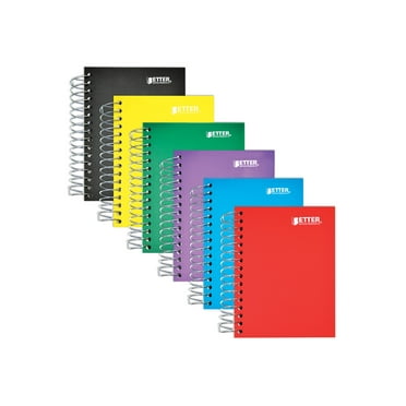 BAZIC Spiral Fat Book Notebook 4"x5.5", 180 Sheets, Assorted Color, 4 ...