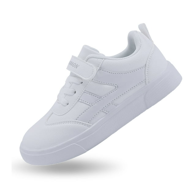 Eashi Toddler Little Big Kid White Sneakers Skate School Walking Shoes ...