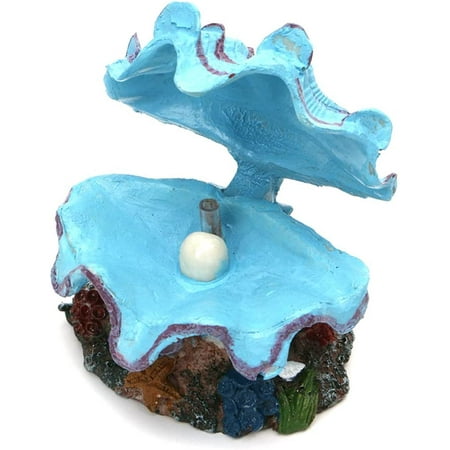 Aquarium Decorations Resin Artificial Shell Fish Tank Ornament Aquatic ...