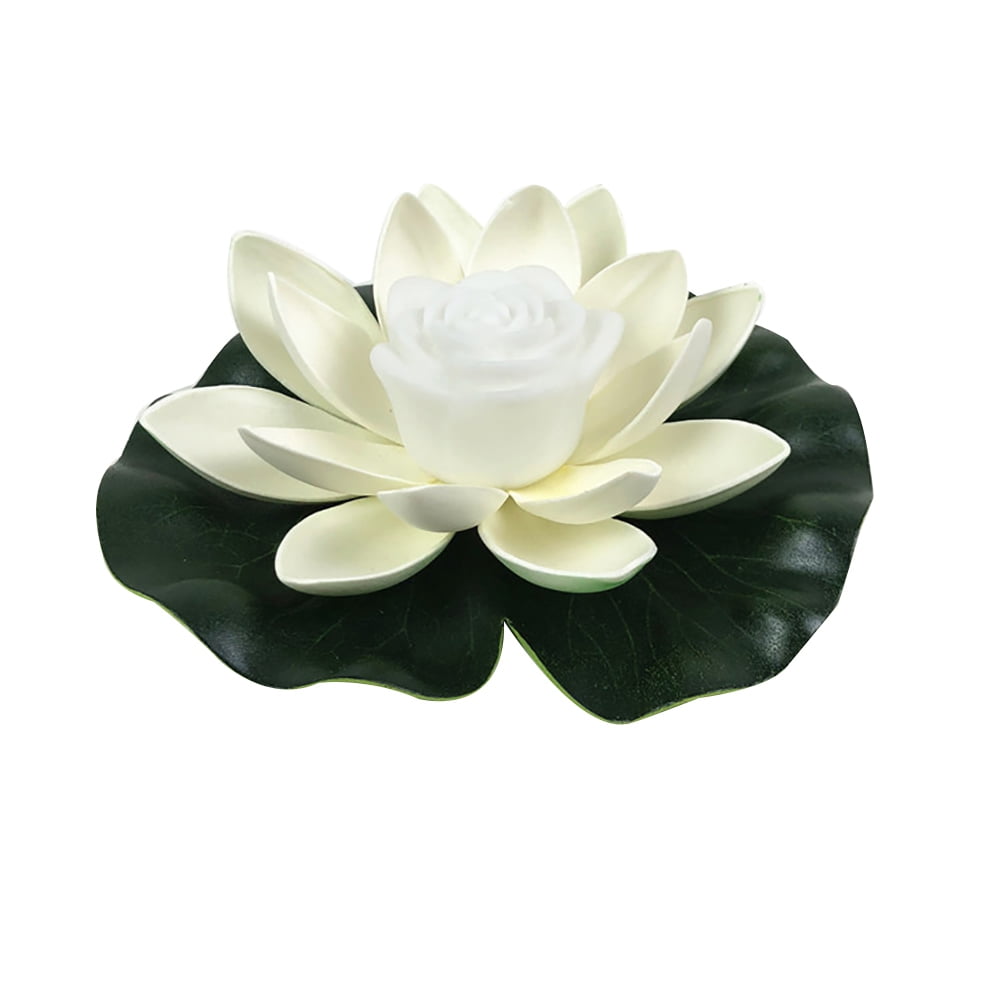 18/28cm Artificial Lotus Flower with LED - Floating Floral Lamp for ...
