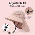 Dmsael Baby Girl Sun Hat with UPF 50+ Outdoor Adjustable Beach Hat with ...