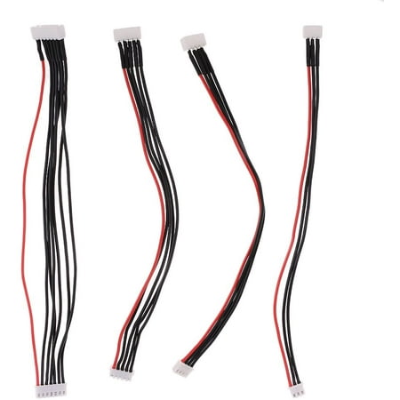 4 Pieces 2S 3S 4S 6S 20cm Lipo Balance Wire Extension Lipo Charger ...