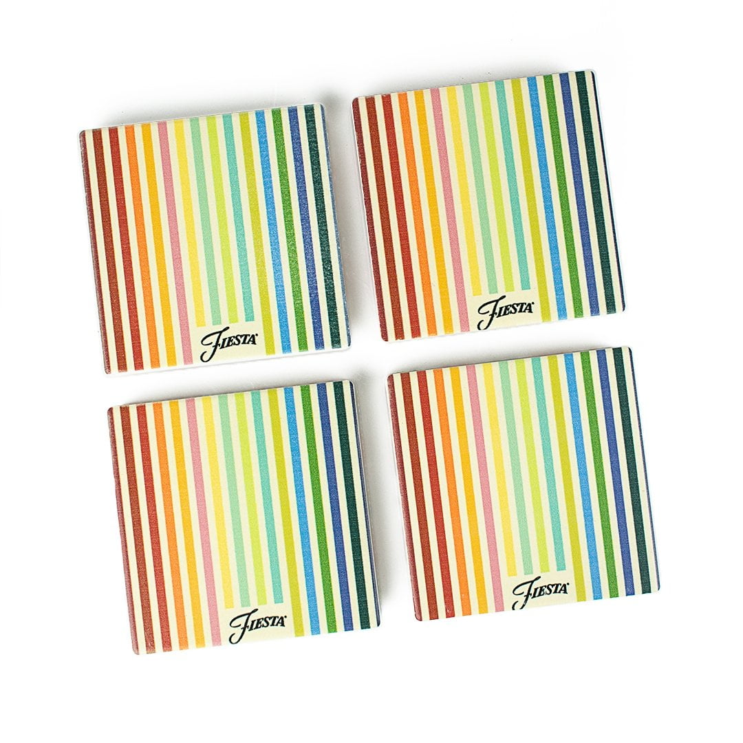 Fiesta® Coaster Set | 4-Piece (Masquerade Stripes) - Walmart.com