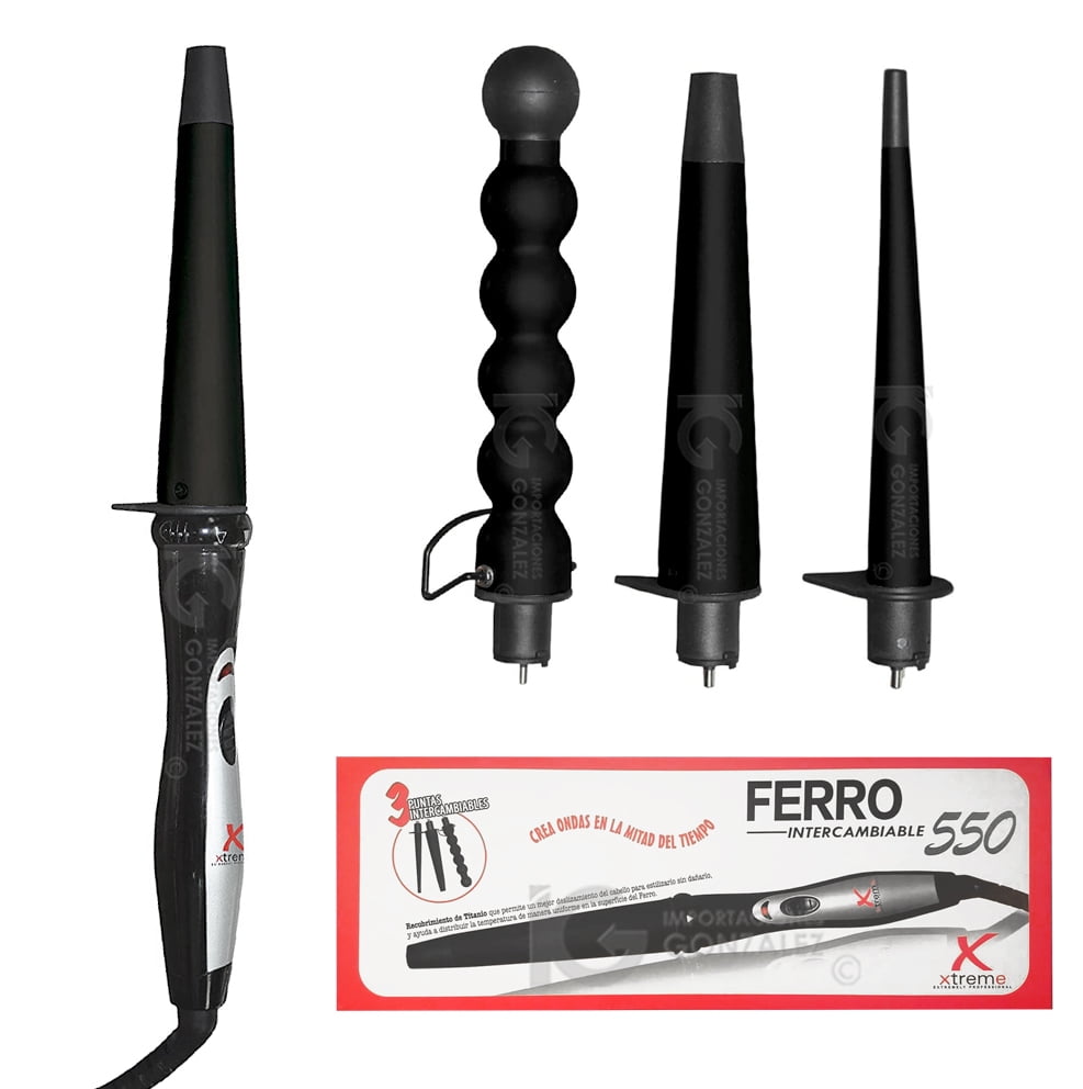 Ferro Para Cabello Profesional Xtreme Intercambiable 3 Punta Xtreme XT ...