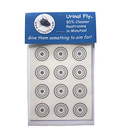 Urinal Fly Toilet Stickers, 12 Packs, Grey Target, 80% Cleaner ...
