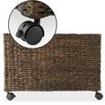 Casafield Rolling Storage Basket Cart with Lid and Wheels, Espresso ...