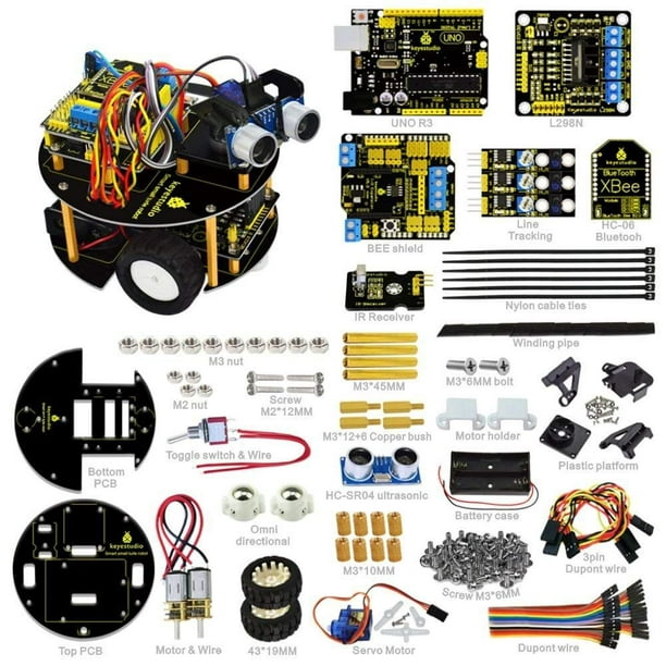 KEYESTUDIO Turtle Robot Car Kit (Arduino UNO R3), Educational Toy Car, Robotic Kit for Arduino ...