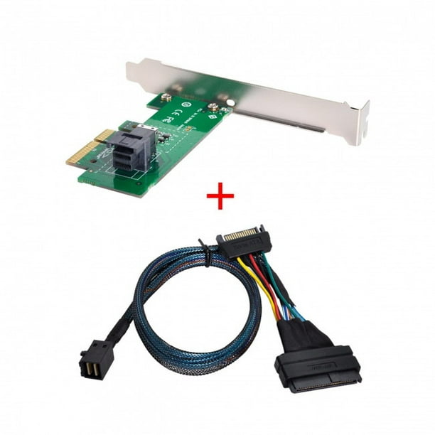 CY PCI-E 3.0 4.0 to SFF-8643 Card Adapter and U.2 U2 SFF-8639 NVME PCIe SSD Cable for Mainboard ...