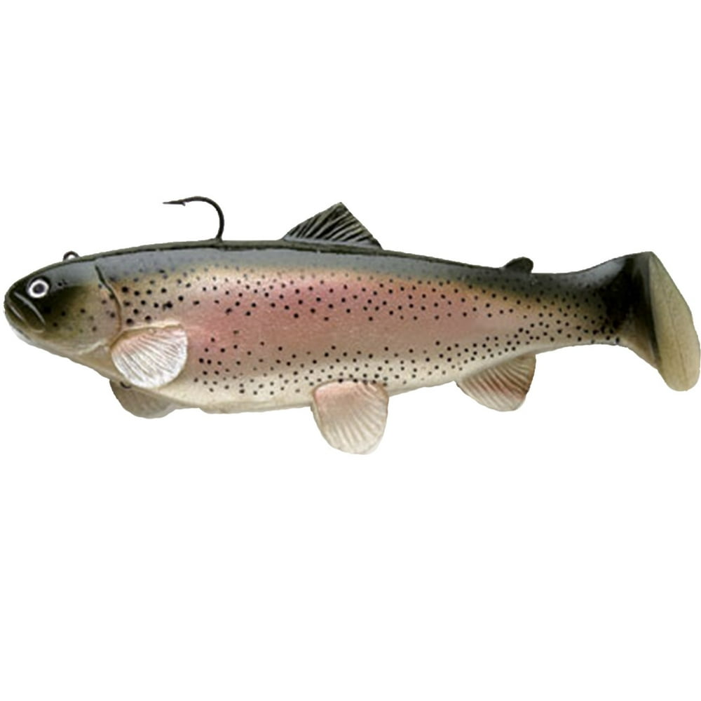 Castaic Boot Tail Freshwater Fishing Swim Bait, Rainbow Trout, 4", Soft ...