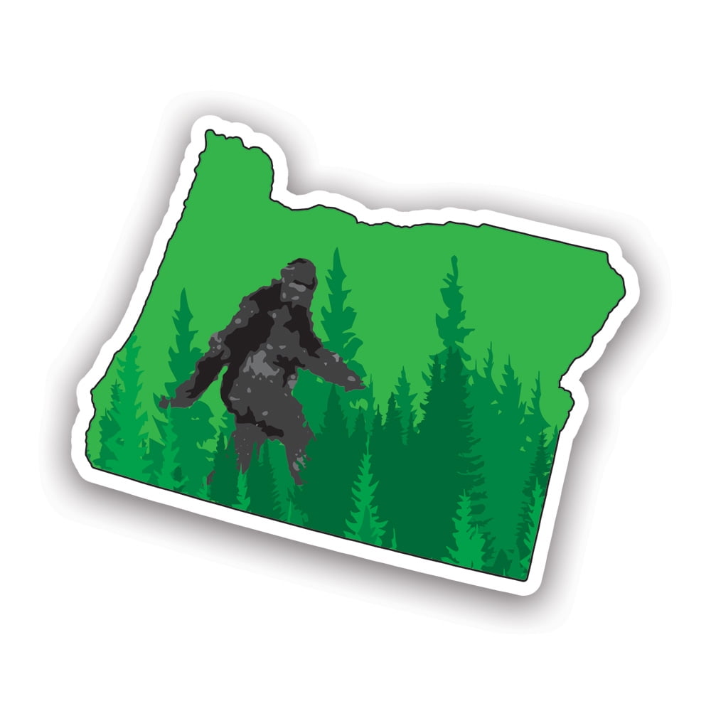 Oregon Bigfoot Flag Sticker Decal - Self Adhesive Vinyl - Weatherproof ...