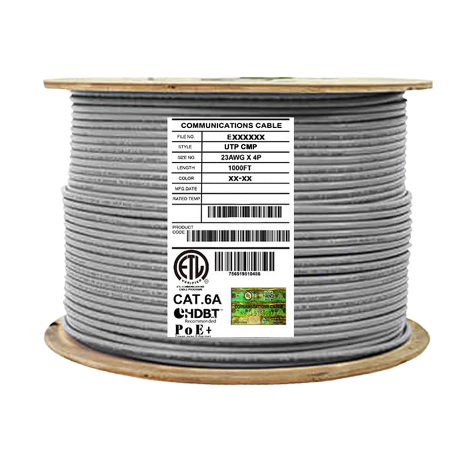 Infinity Cable Plenum CAT6A 650MHz Solid CMP Rated 100% Pure Copper ...