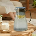 Clear Water Bottle Steel Lid Plastic Pitcher Juices Kettle Tea Urn ...