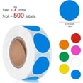 3500 Pcs Colored Dot Stickers, 3/4" Label Sticker Round Color Coding ...