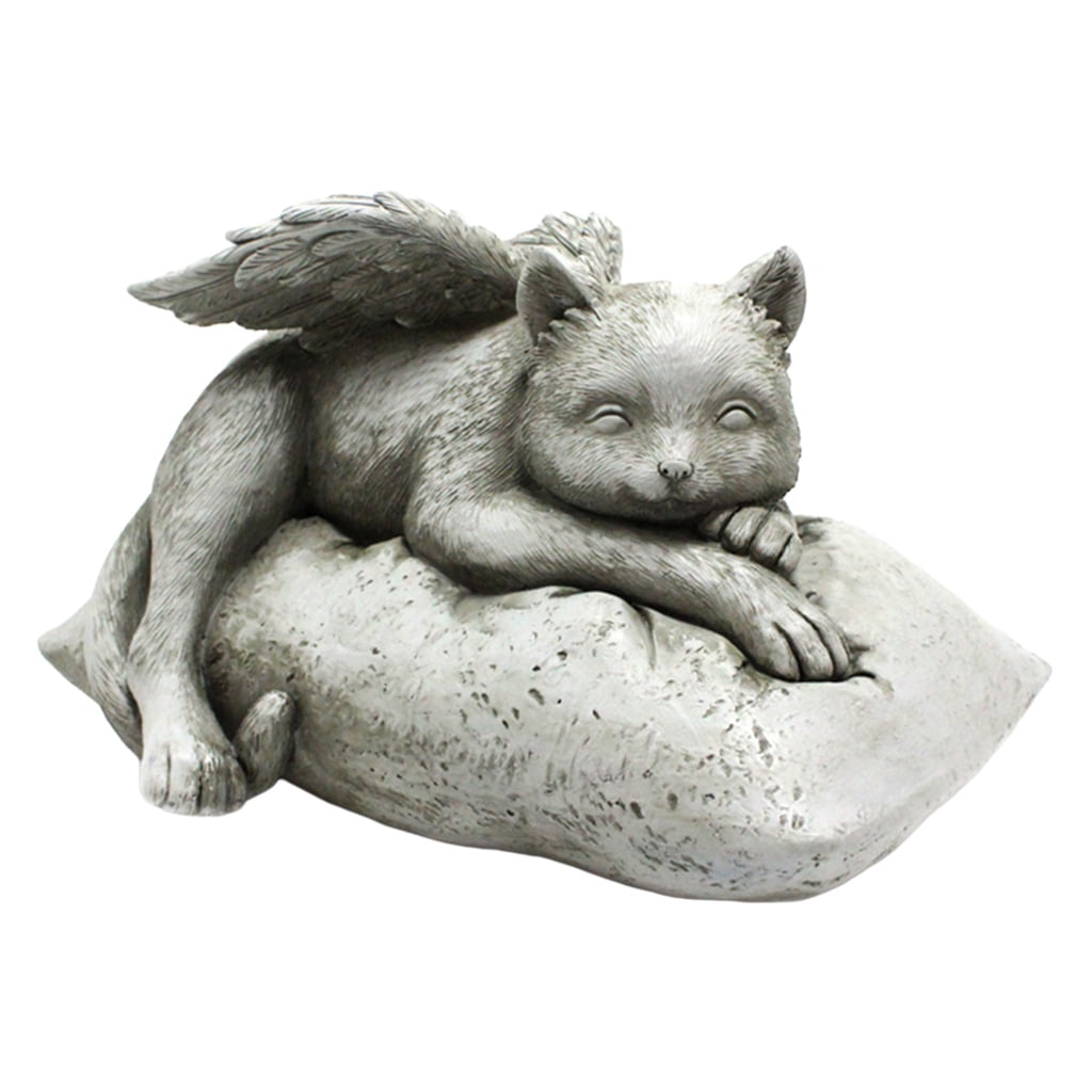 Cat Statue Wing Resin home and garden Ornament - Walmart.com