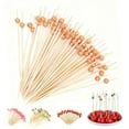 Agiufgs 100 Pack Bamboo Skewers 100-Piece 4.72, Rounded Tips for ...