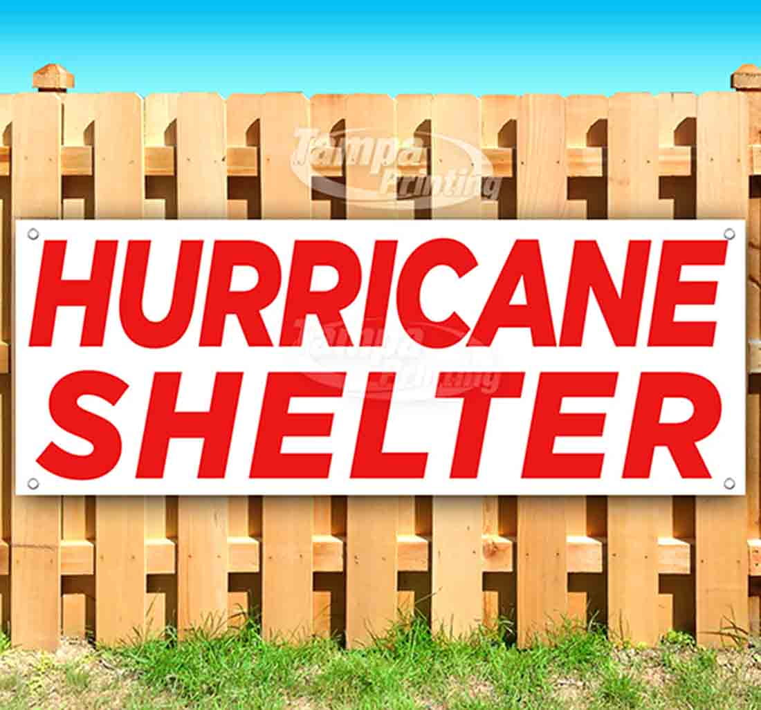 Hurricane Shelter 13 oz Vinyl Banner With Metal Grommets - Walmart.com
