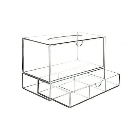Transparent Acrylic Tool Tissue Box Clean Cotton Sheet Storage Two ...
