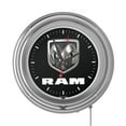 RAM Logo Retro Neon Wall Clock - Licensed - 15 inch Diameter - Walmart.com
