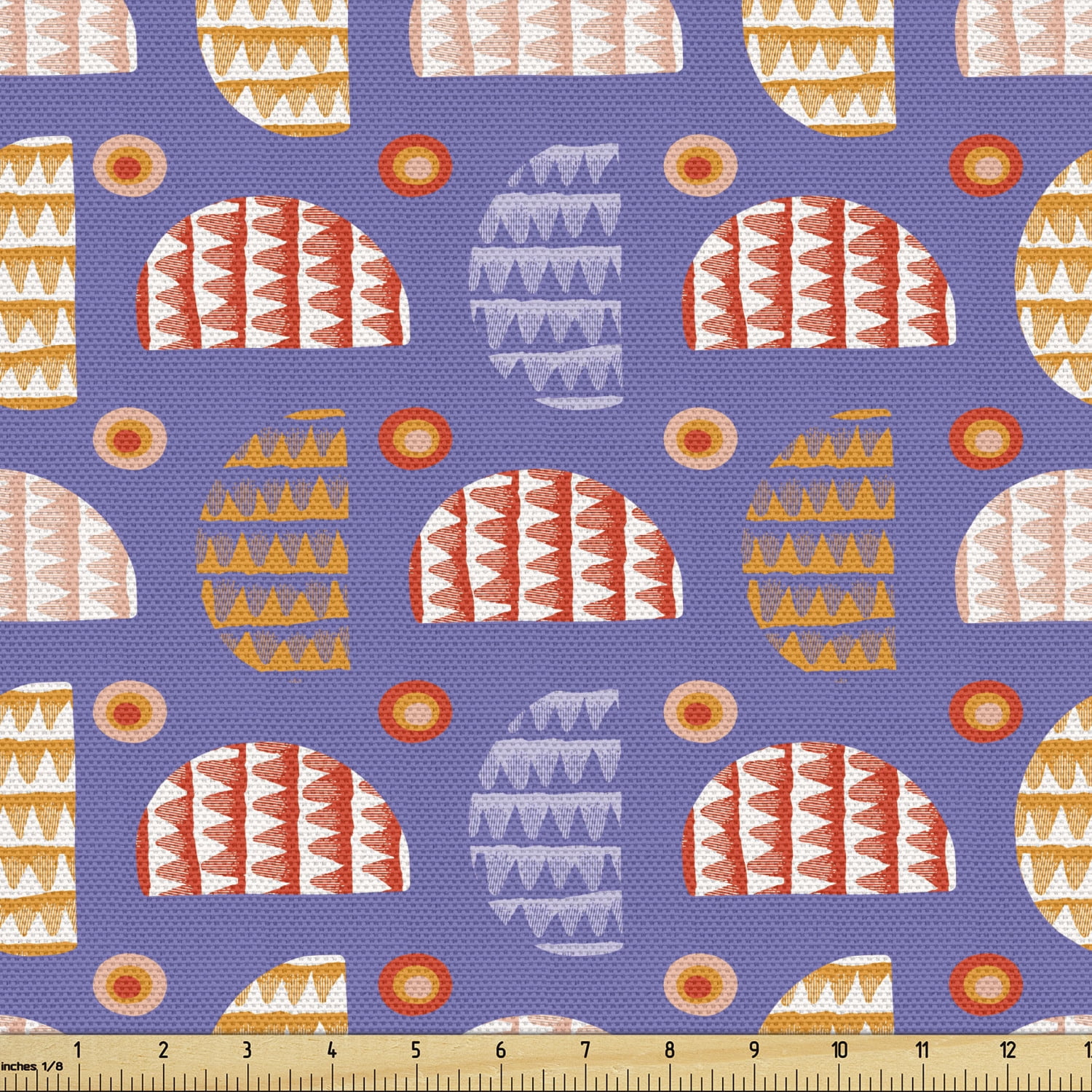 Geometrical Fabric by the Yard Upholstery, Hand Drawn Triangles Inside ...