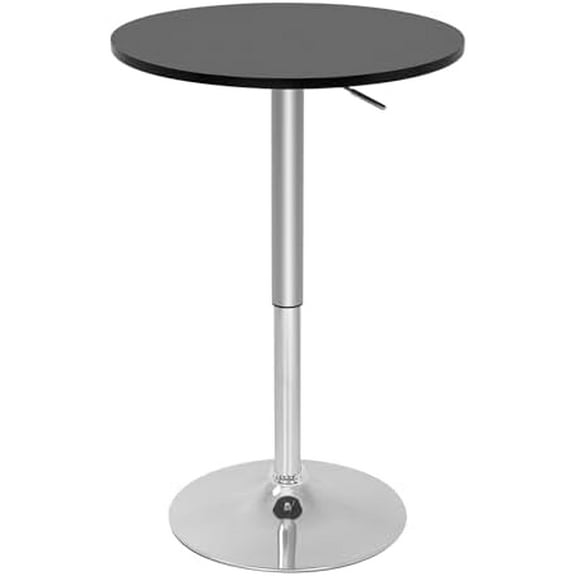MoNiBloom Adjustable Height Round Bar Table, Swivel Pub, 23.6" Wood Top ...