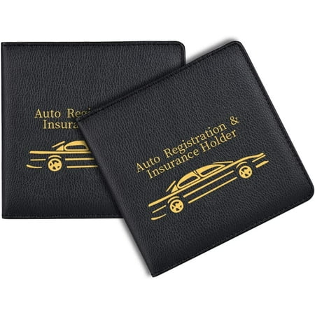 Car Registration and Insurance Card Holder, 2 Pack Vehicle Glove Box ...