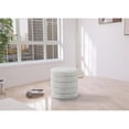 Meridian Furniture 15" x 15" x 15" Contemporary Boucle Fabric Ottoman ...