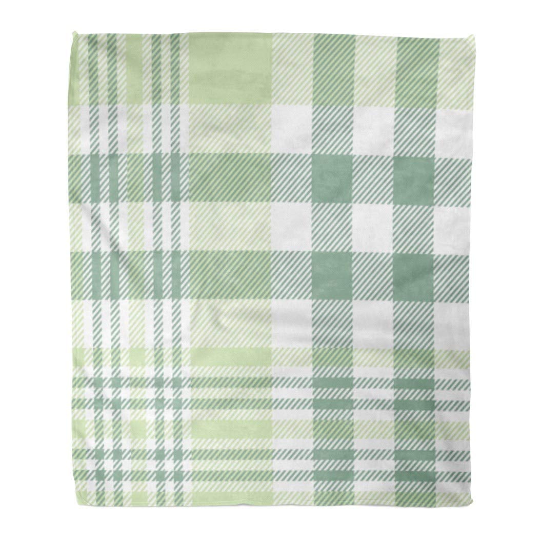 ASHLEIGH Flannel Throw Blanket Quilt Plaid Pattern Printing Check ...