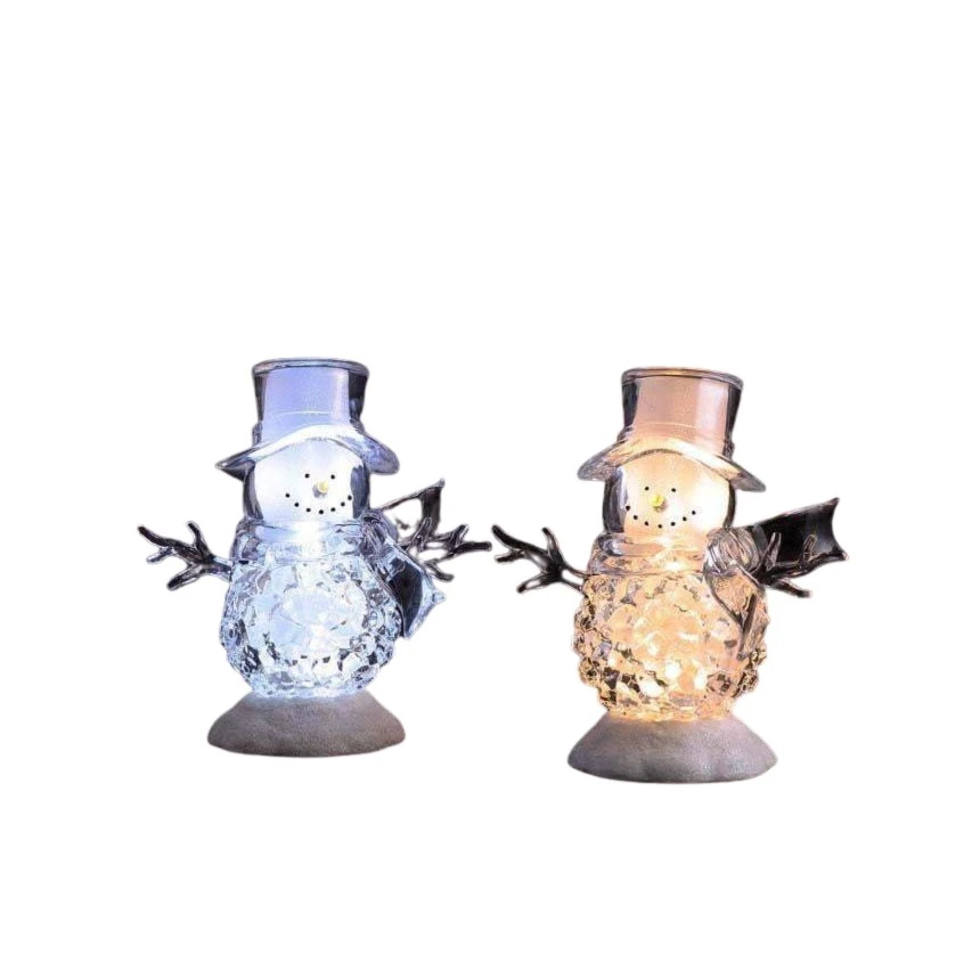 Set of 8 Silver and Gold Ice Cube Snowman Tabletop Decor - Walmart.com