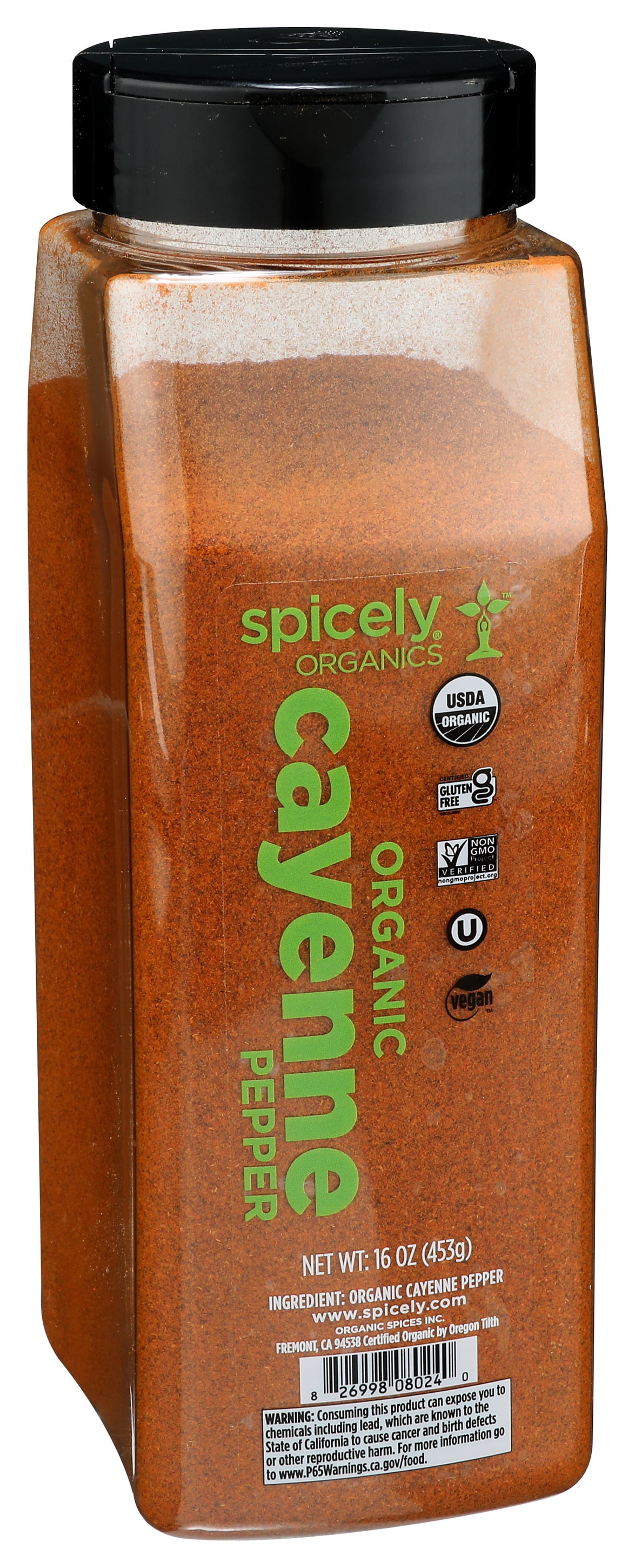 Spicely Organics Cayenne Pepper Club Size Certified Gluten Free ...