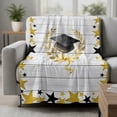 Academic Cap Diploma Blanket Soft Cozy Warm Throw Blanket for Couch ...