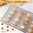 3 count Cooling Racks for Cooking and Baking Oven Safe Grid Wire Set ...