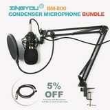 ZINGYOU BM800 Condenser Mic Kit with Stand & Accessories for Studio ...