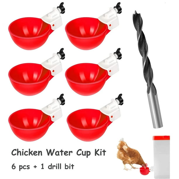 DIY Chicken Water Feeder Cups，Chicken Water Drinkers for Chicks Hen ...