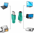 USB to PS2 Adapter Green PS/2 Male to USB Female Converter Adapter for ...