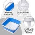 General Dishpan for Washing Dishes, 2.4Gal/9L Wash Basin with Draining ...