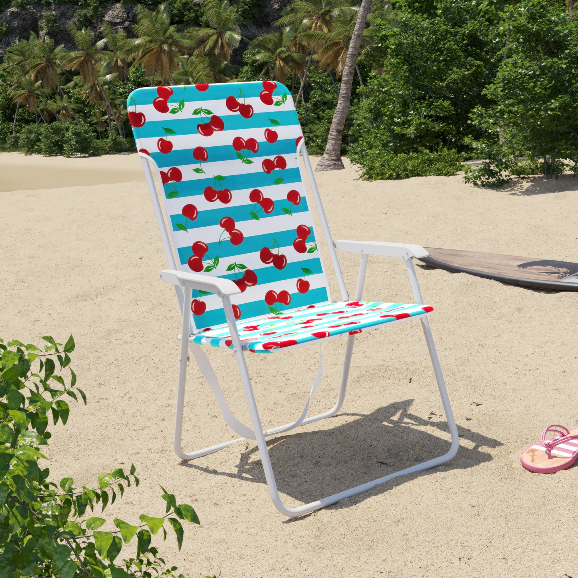 Click here for Mainstays Steel Folding Beach Chair  Cherry prices