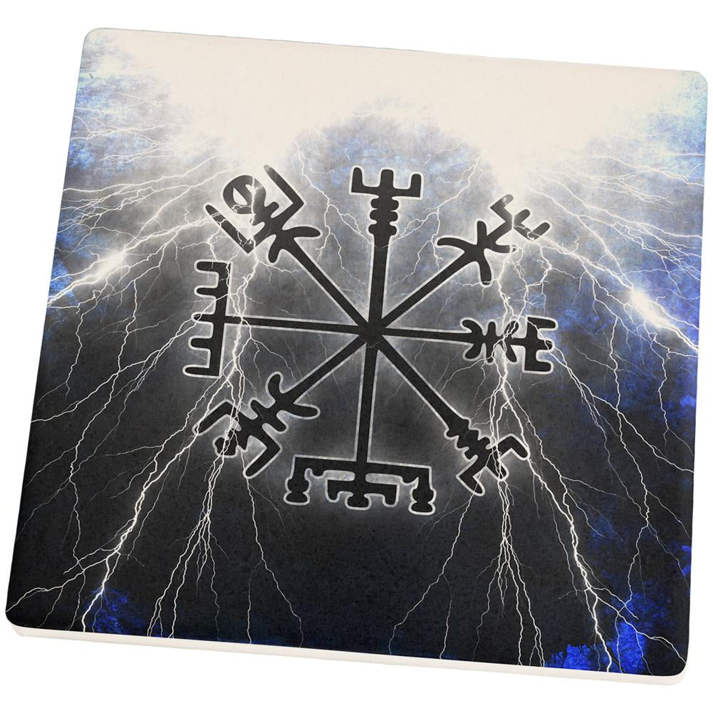 Vegvisir Nordic Viking Storm Compass Square Sandstone Coaster - Walmart.com