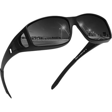Sunglasses Fit-Over-Glasses Polarized Sunglasses-Men: Wrap Around Sun ...