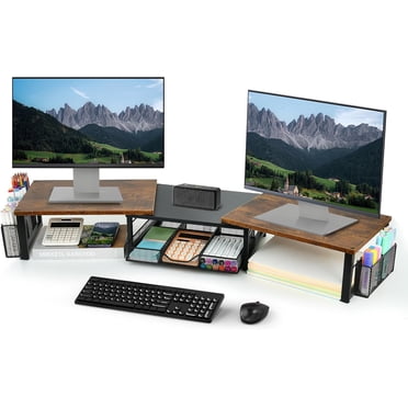 KINSON Bamboo Desk Organizers and Storage / Laptop Desk Riser - Single ...