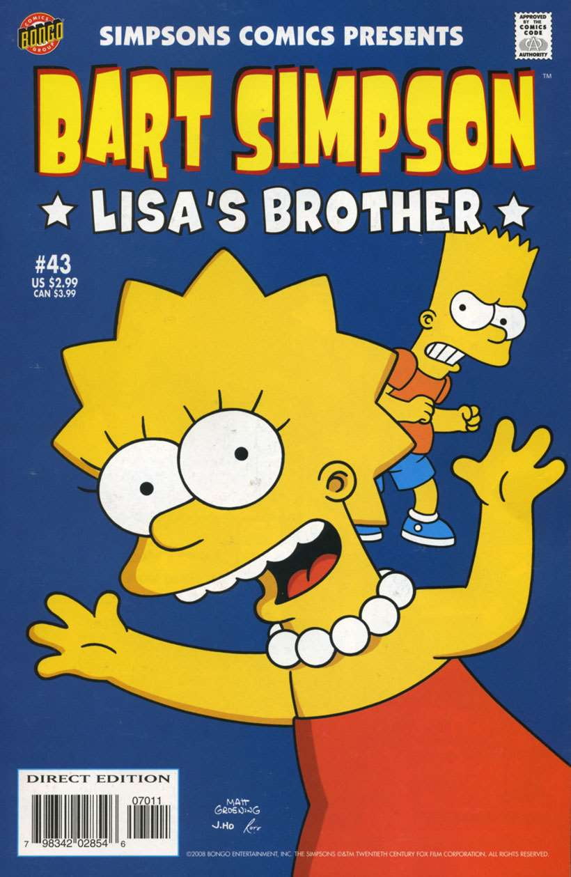 Simpsons Comics Presents Bart Simpson #43 VF ; Bongo Comic Book ...