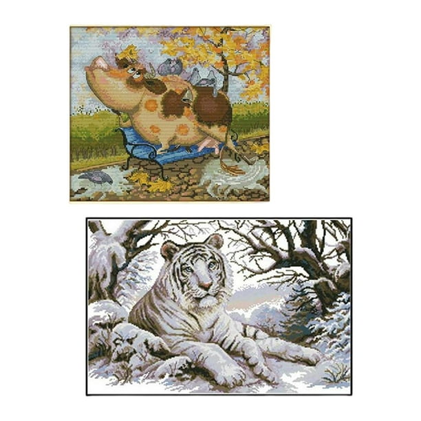 Stamped Cross ,Printed Animals Shape Stamped Cross ,Stamped Animal 11ct ...