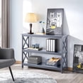 Console Table with 3 Storage Shelves, Entryway Table Sofa Side Table ...