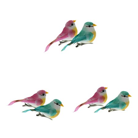 6-Pack Outdoor Backyards Patio Artifical Foam Birds Birds Figures Home ...