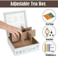 QILICHZ Wooden Tea Box - Display Storage with 9 Compartments, Clear ...