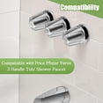 3 Piece Metal Shower Knob Replacement Compatible with Price/Pfister ...